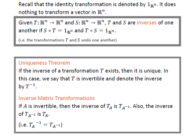 [Solution] Inverse of Transformations | Wizeprep